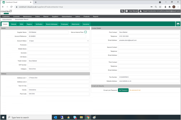 Eque2 Construct - Sherwood Systems
